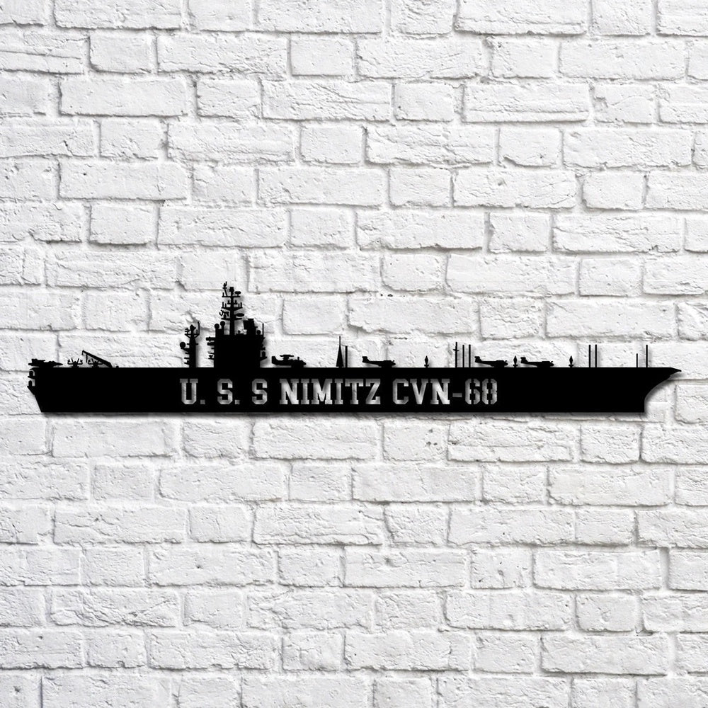 US Navy Metal Sign, Uss Nimitz Cvn68 Navy Ship Metal Art, Custom Us Na ...