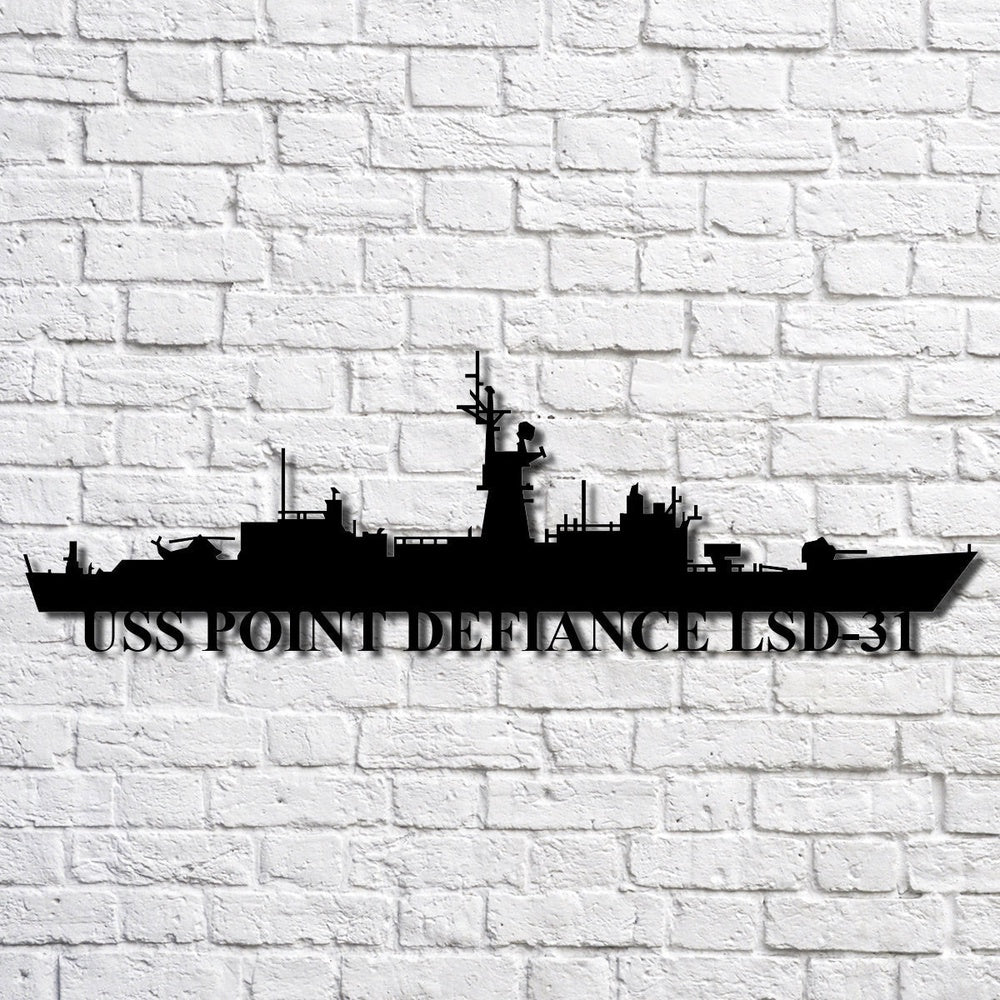 US Navy Metal Sign, Uss Point Defiance Lsd31 Navy Ship Metal Art, Navy ...