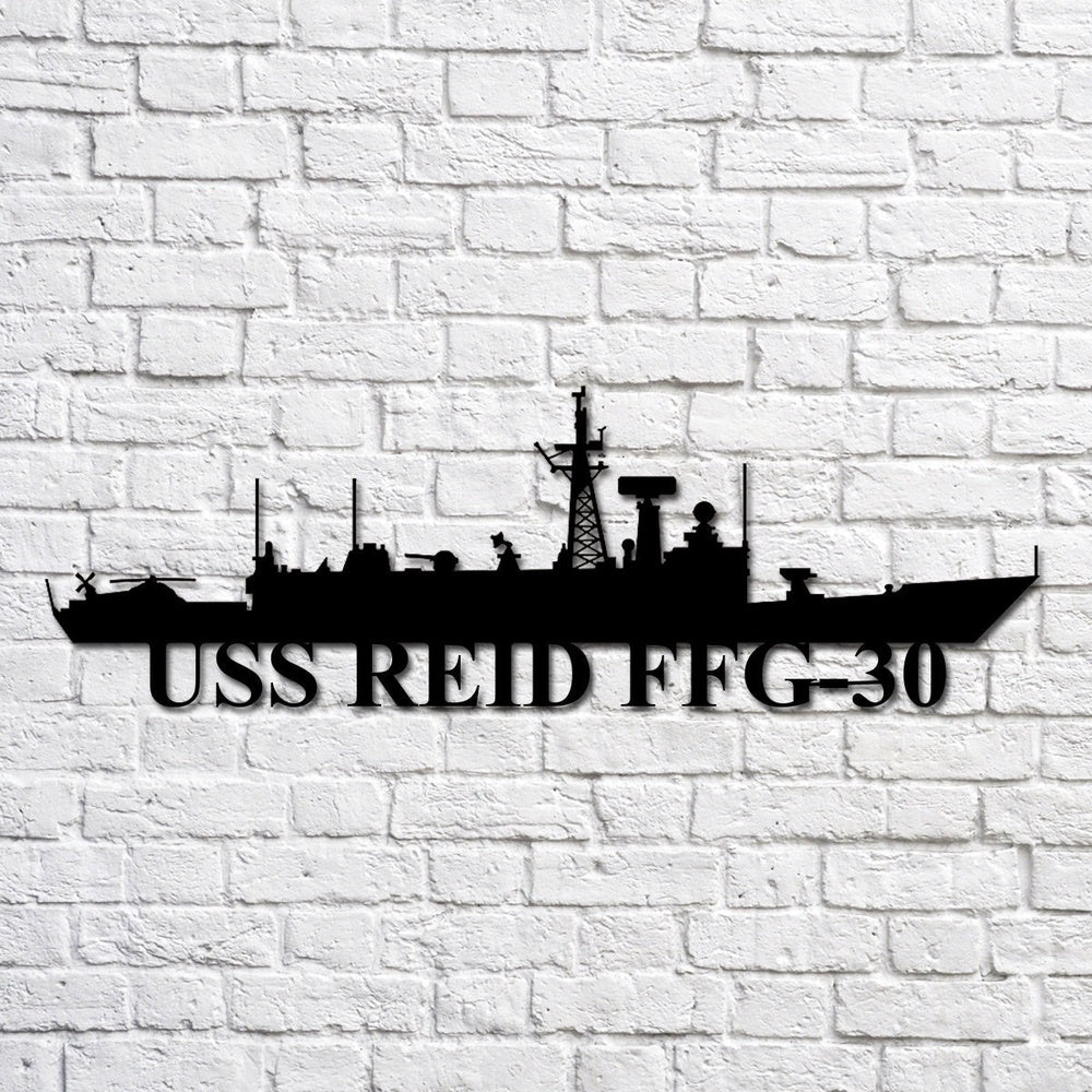 US Navy Metal Sign, Uss Reid Ffg30 Navy Ship Metal Art, Navy Veteran M ...