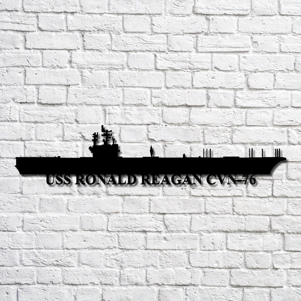 US Navy Metal Sign, Uss Ronald Reagan Cvn76 Navy Ship Metal Art, Navy ...