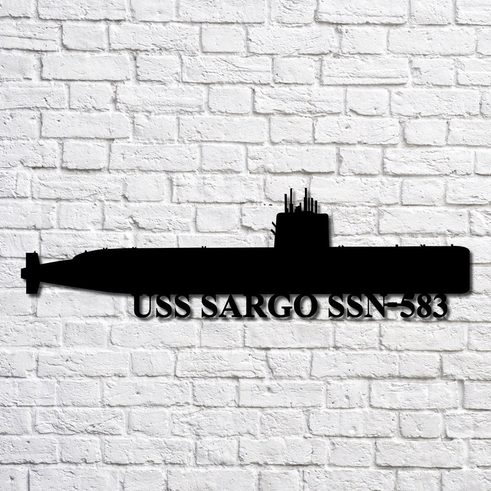 US Navy Metal Sign, Uss Sargo Ssn 583 V2 Navy Ship Metal Art, Navy Vet ...