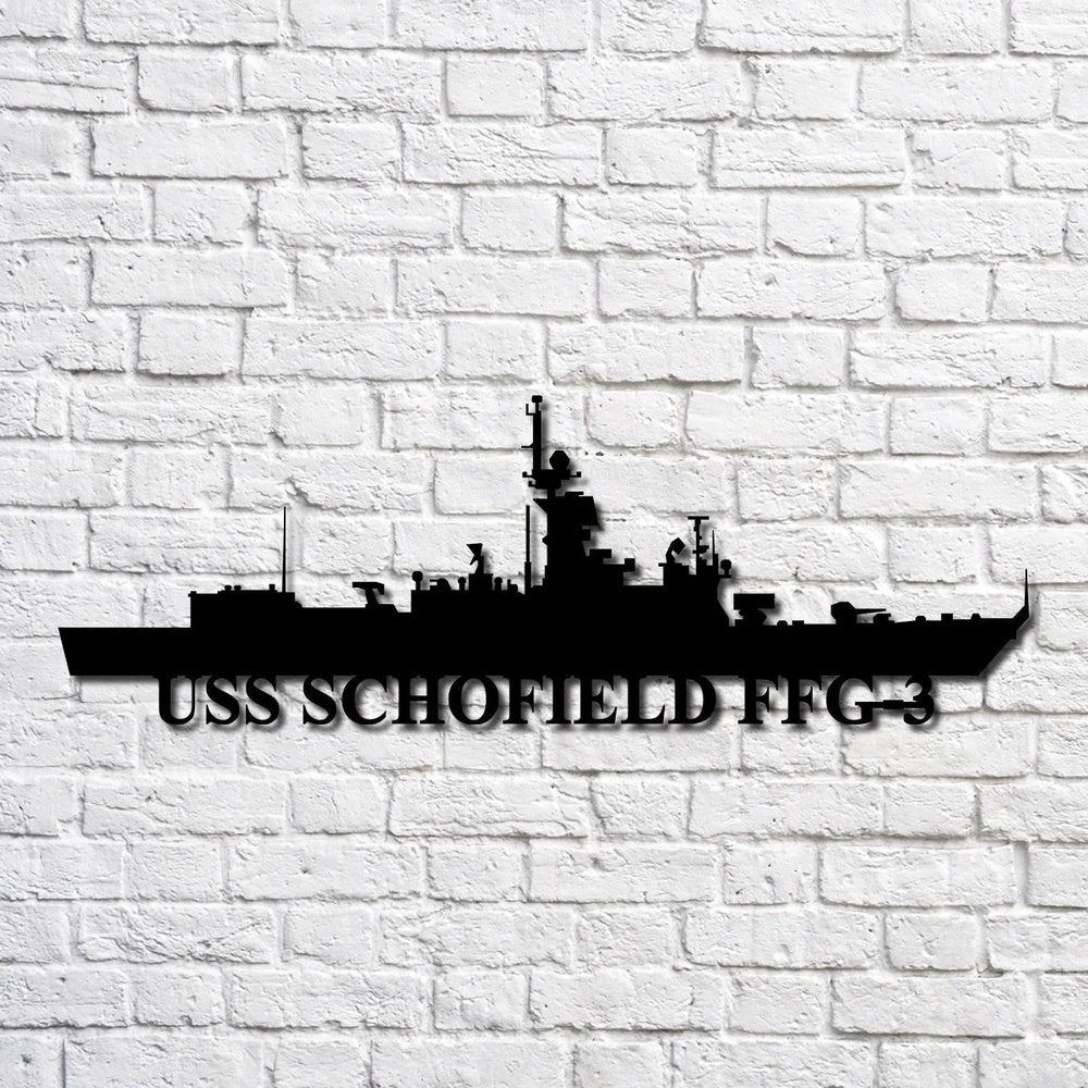 US Navy Metal Sign, Uss Schofield Ffg3 Navy Ship Metal Art, Navy Veter ...