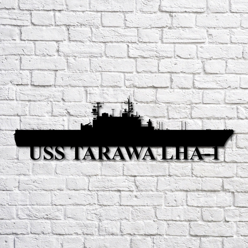 US Navy Metal Sign, Uss Tarawa Lha1 Navy Ship Metal Art, Navy Veteran ...