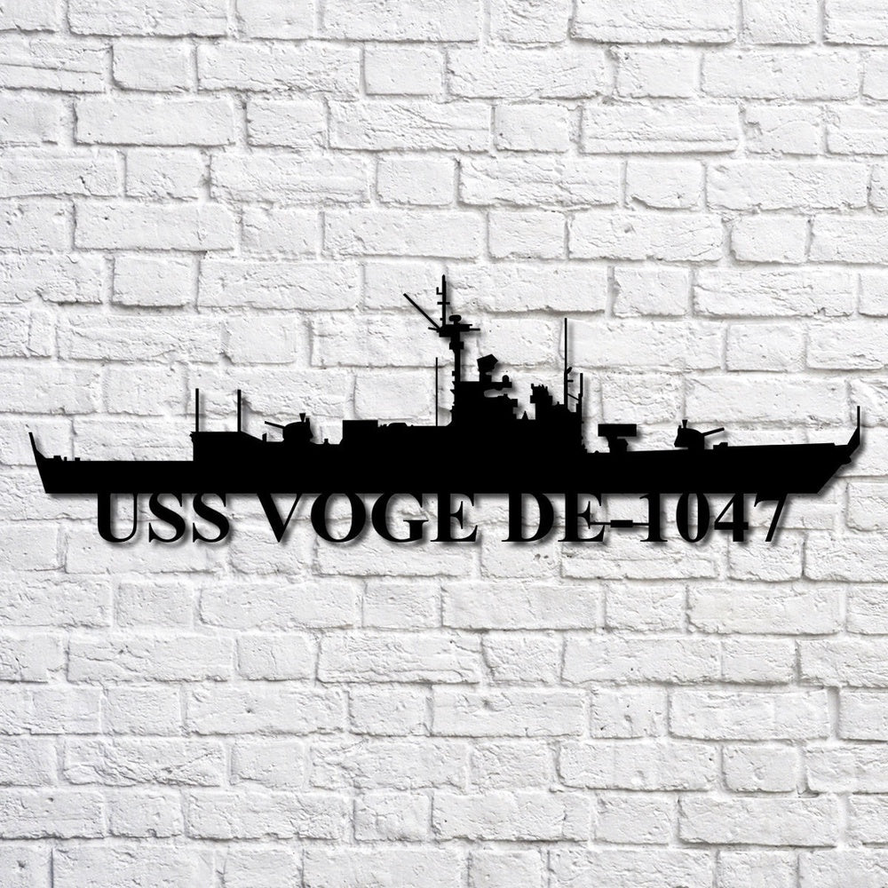 US Navy Metal Sign, Uss Voge De1047 Navy Ship Metal Art, Custom Us Nav ...
