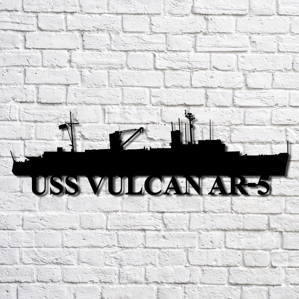 US Navy Metal Sign, Uss Vulcan Ar5 Navy Ship Metal Art, Custom Us Navy ...