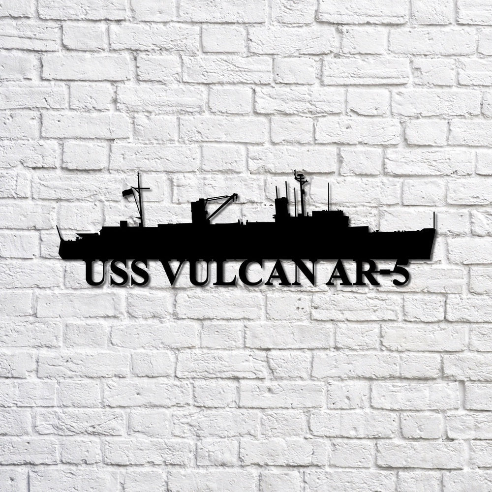 US Navy Metal Sign, Uss Vulcan Ar5 Navy Ship Metal Sign, Memory Wall M ...