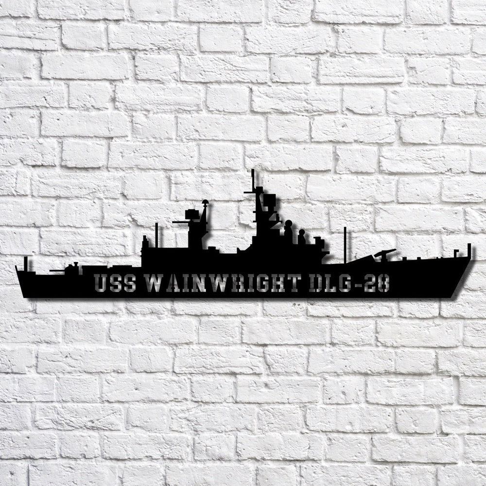 US Navy Metal Sign, Uss Wainwright Dlg28 Navy Ship Metal Art, Custom U ...