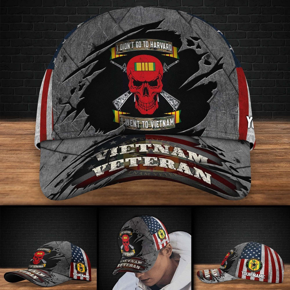 Us Army Baseball Cap, US Army I Didn't Go To Harvard I Went To Vietnam ...
