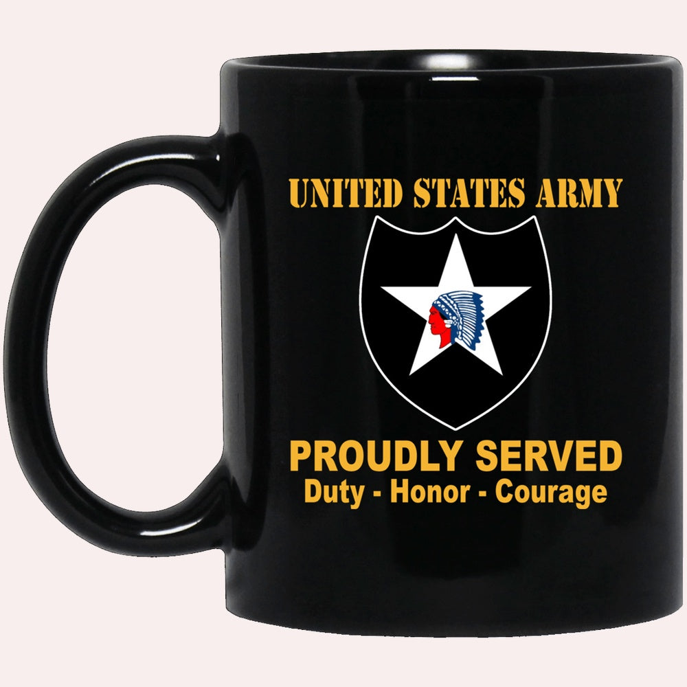 Us Army Mug, Veterans Mug, US Army 2nd Infantry Division Black Mug, Us ...