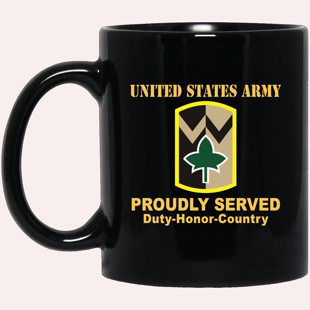 Us Army Mug, Veterans Mug, US Army 4TH SUSTAINMENT BRIGADE Black Mug ...