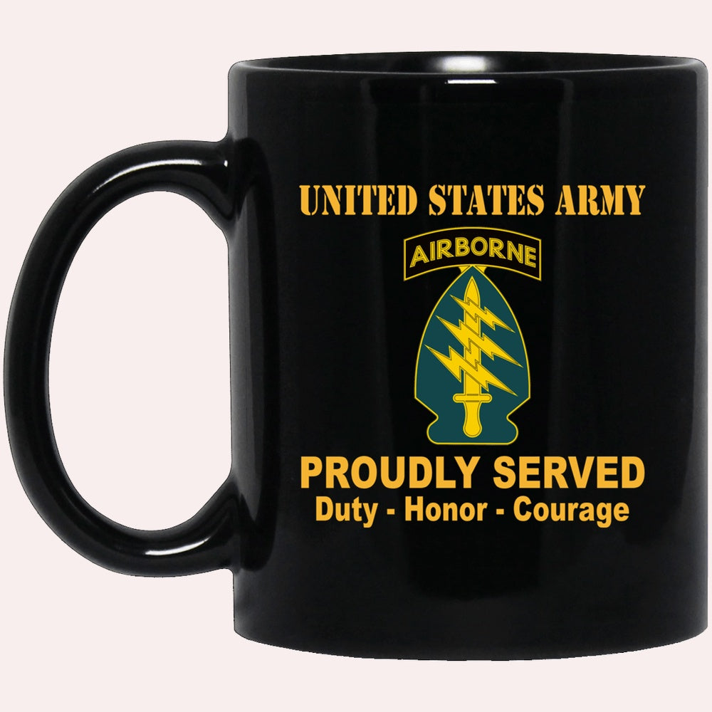 Us Army Mug, Veterans Mug, US Army Special Forces Airborne Black Mug ...