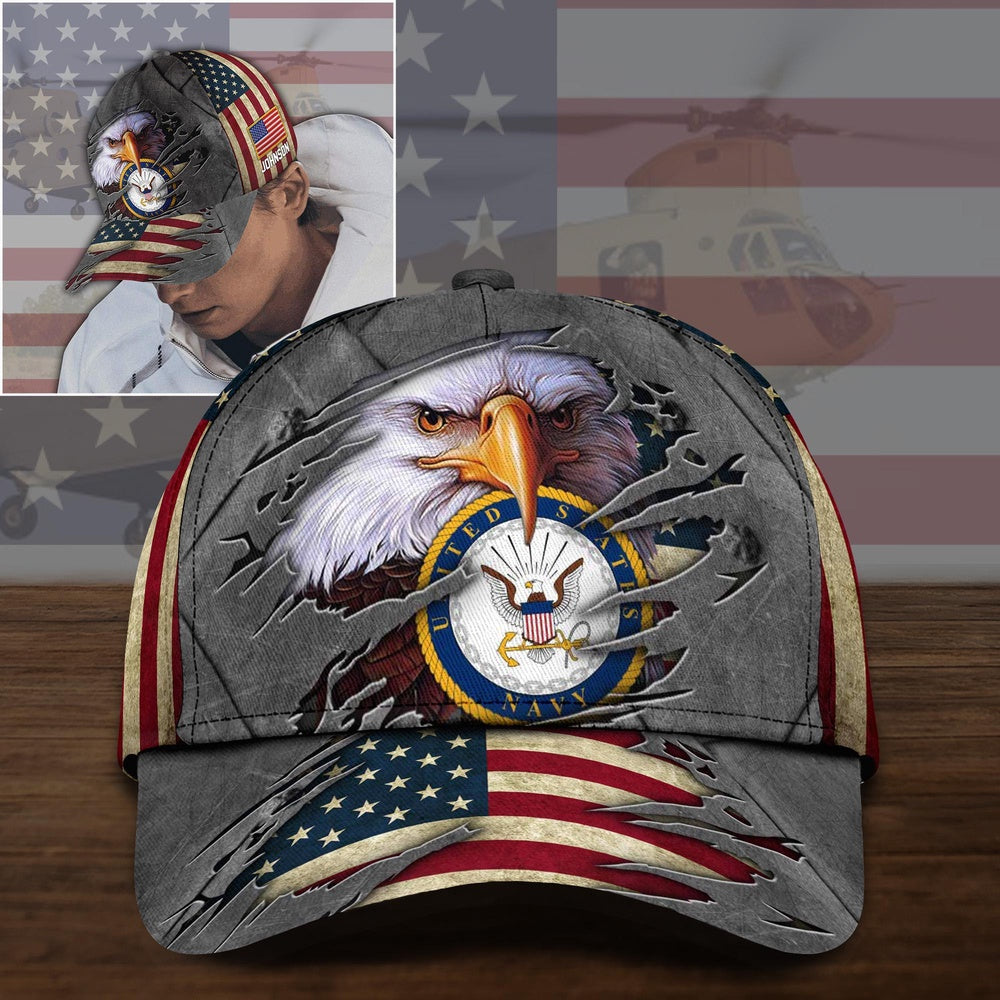 Us Navy Ball Caps, US Navy Military Cap, Veteran Cap, Custom Your Cap ...