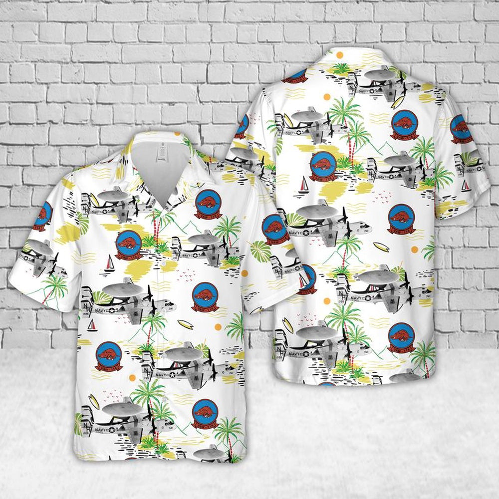 Us Navy Hawaiian Shirt, US Navy E-2A Hawkeye Of VAW-114 Hormel Hawgs U ...