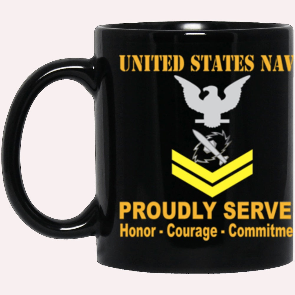 Us Navy Mug, Veterans Mug, US Navy Missile Technician Navy MT E-5 Gold ...