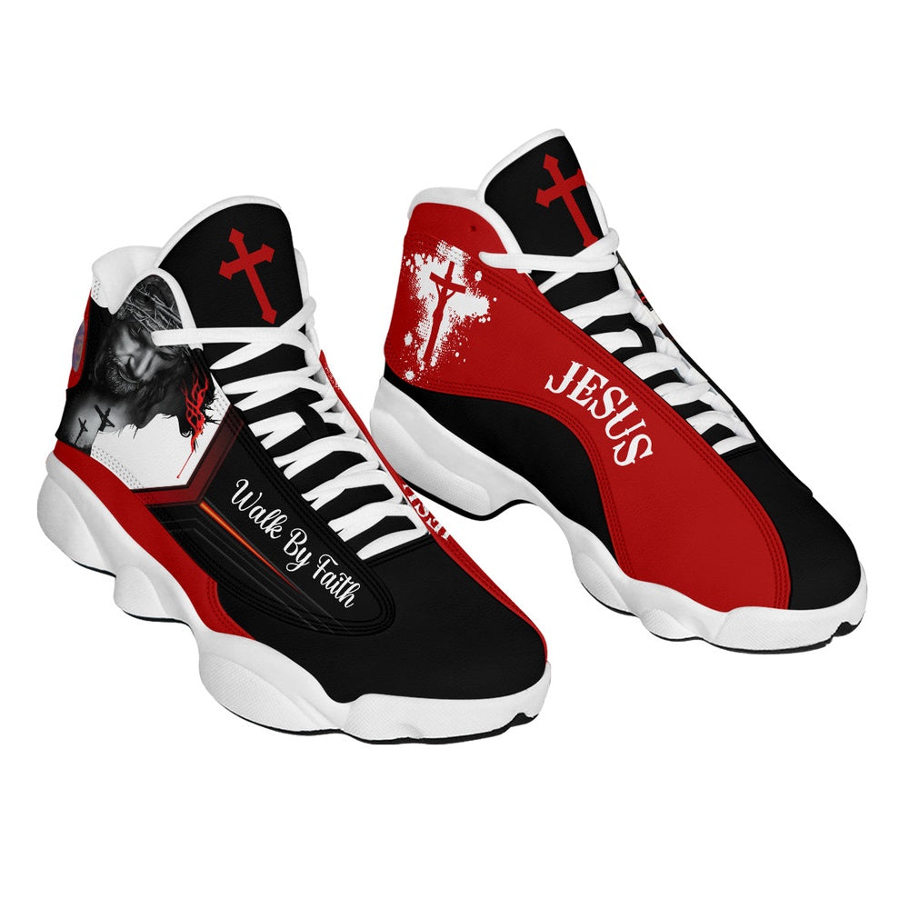 Walk By Faith Customized Jesus Basketball Shoes, Jesus Christ Shoes ...