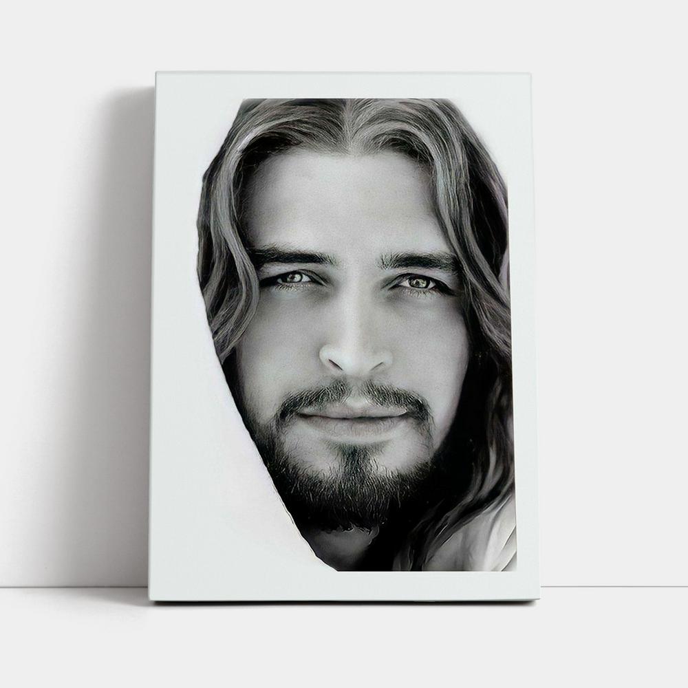 White Jesus Christ Portrait - Jesus Picture - Face Of Jesus Canvas Wal ...