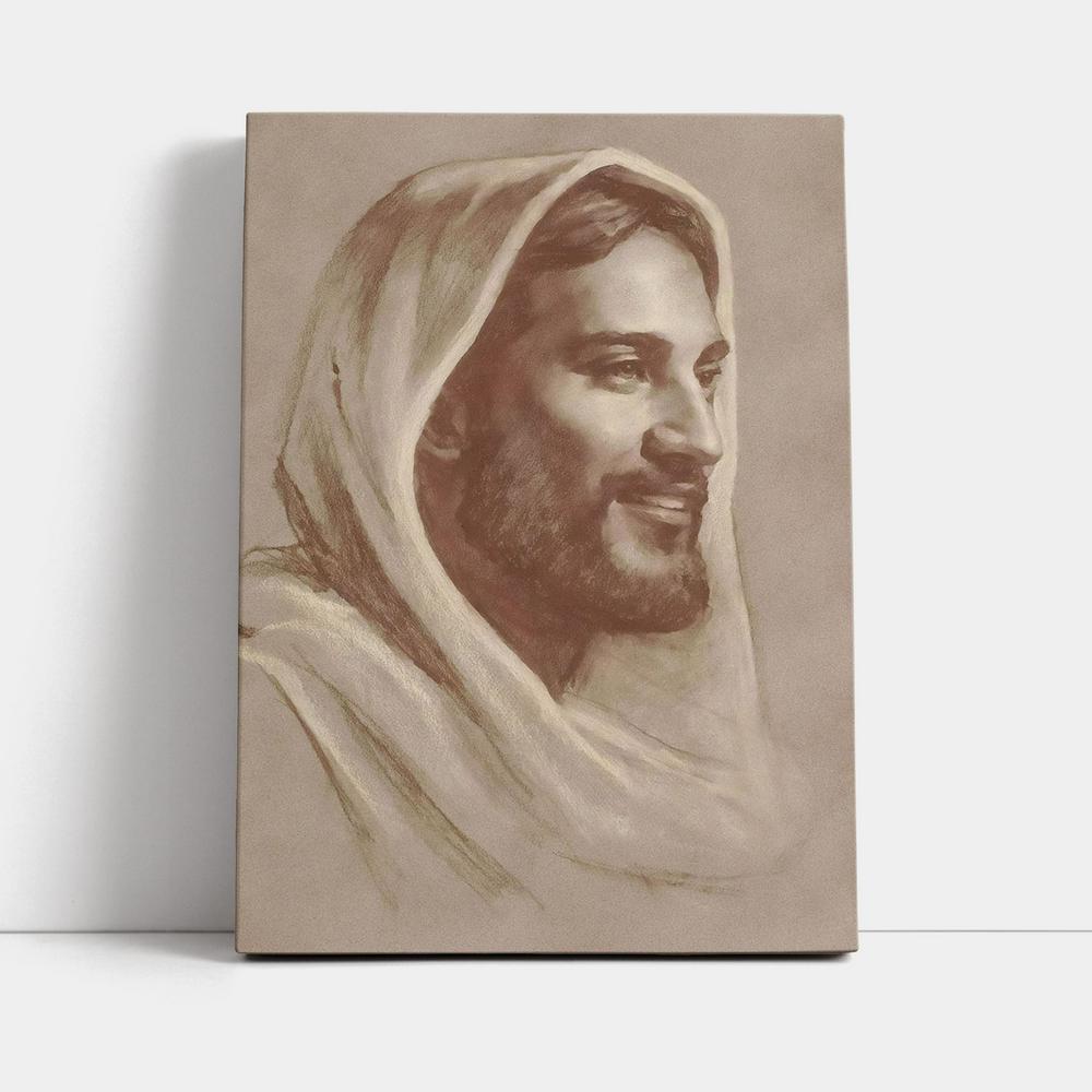 White Jesus Picture 5 - Jesus Portrait - Jesus Canvas Wall Art - Chris ...